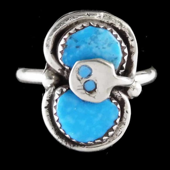 Jewelry | Zuni Turquoise Authentic Sterling Silver Snake Ring Size ...